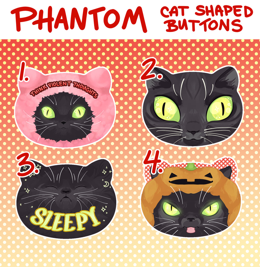 Phantom Cat-shaped Buttons – BoldEgoist